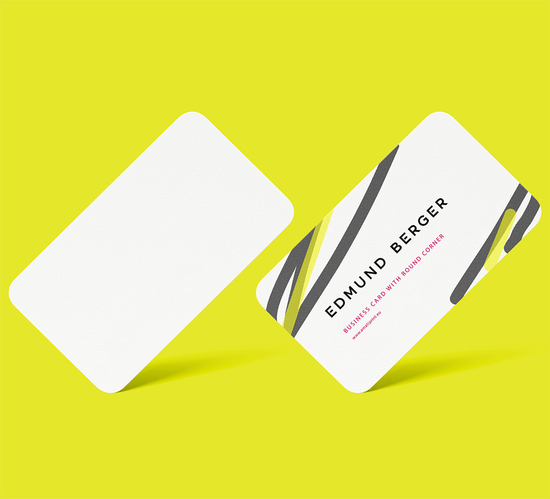 One-sided rounded corner business cards | Amati Print Order Online!